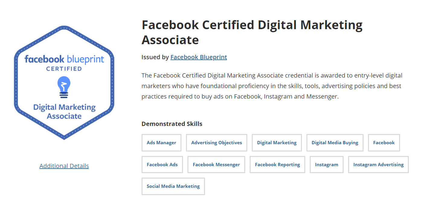 Facebook Certified Digital Marketing Associate | Legend Chew
