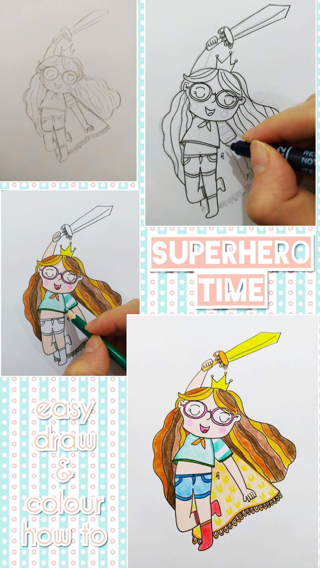 How To Draw A Girl Superhero Easy