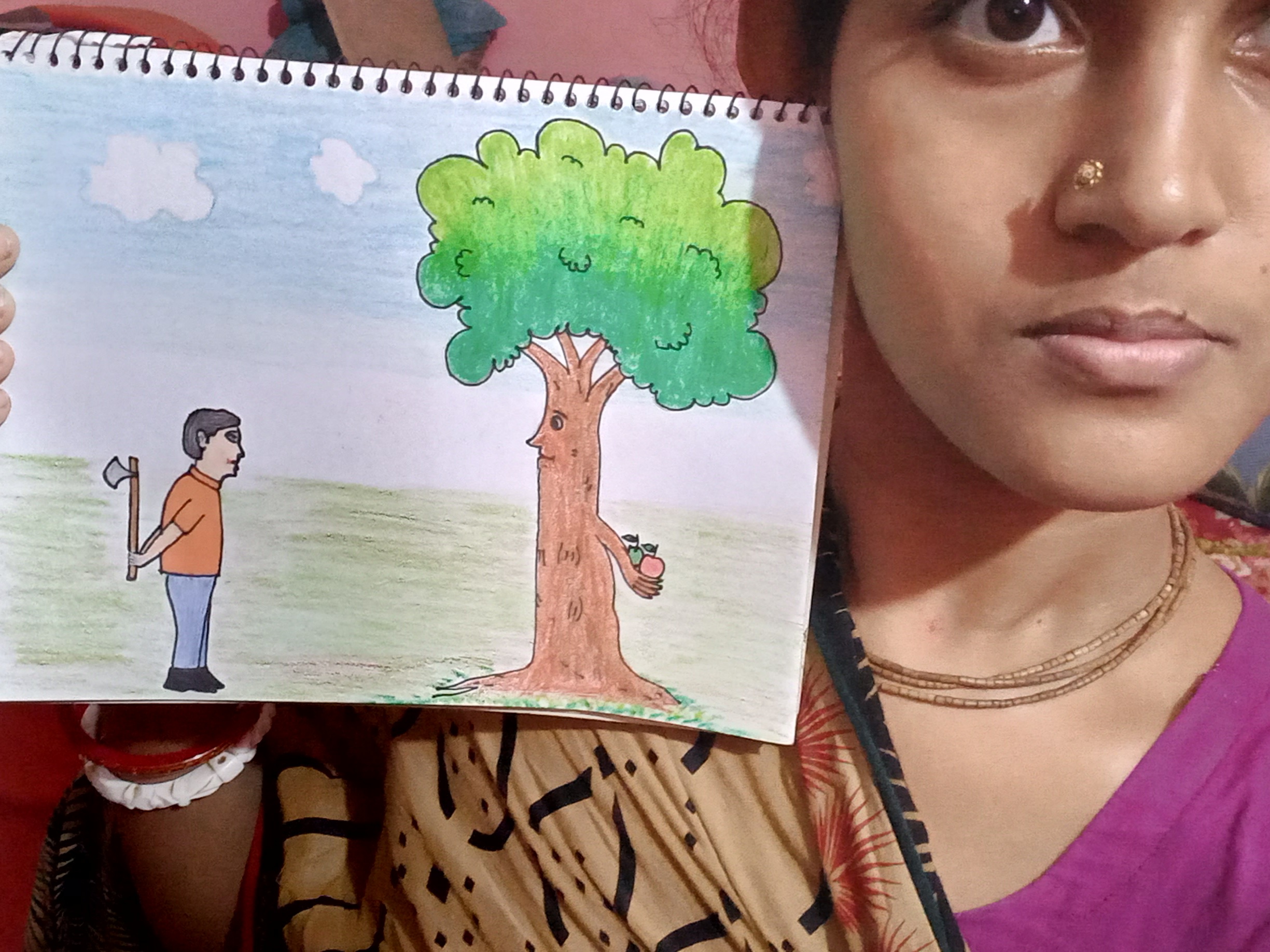 Deforestation Drawings For Kids Drawing Tutorial : Stop Deforestation
