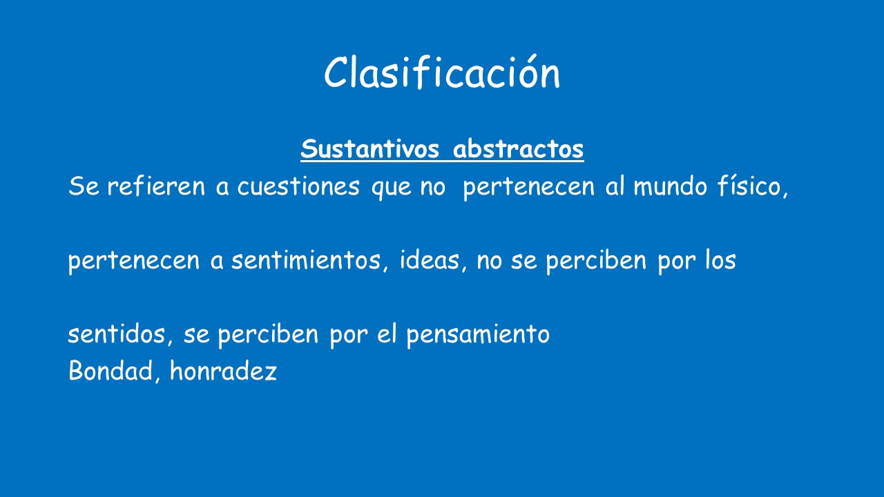 Sustantivos Abstractos